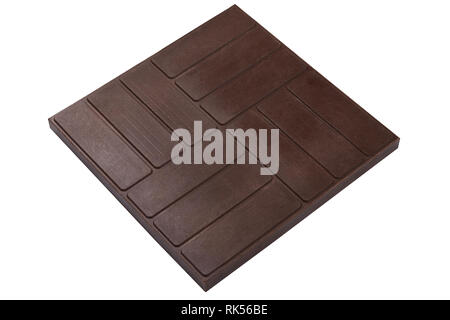 squared paving tile isolated, top view. Sidewalk pavement pattern ...