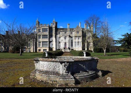 Spring colours, Ramsey Abbey, Ramsey town, Cambridgeshire, England, UK ...