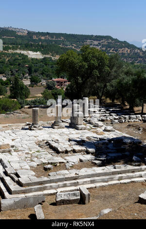 Augustus-Imperial Temple situated on the upper terrace south of the ...