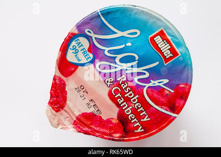 pot of Muller Light raspberry & cranberry yogurt new thicker recipe ...