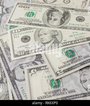 Mixed dollar, money background Stock Photo - Alamy