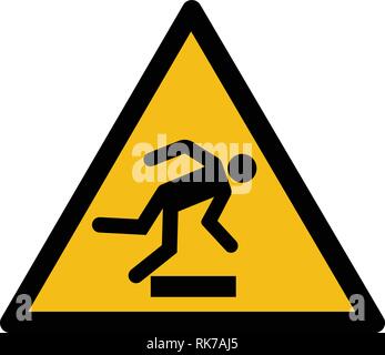 WARNING PICTOGRAM, FLOOR-LEVEL OBSTACLE ISO 7010 - W007 Stock Vector ...