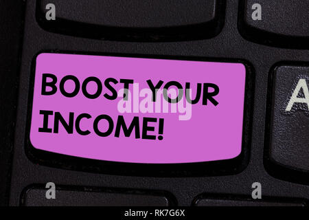 Handwriting text writing Boost Your Income. Conceptual photo improve ...