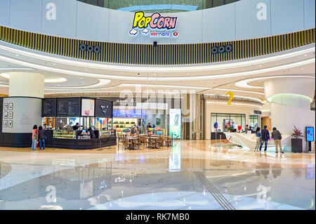 HONG KONG - APRIL 23, 2015: inside of the PopCorn Shopping Mall ...