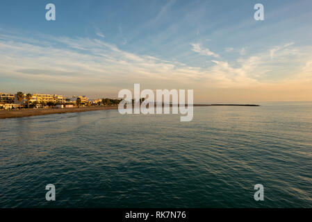 The coast and beach of chilches at sunrise, Spain Stock Photo - Alamy