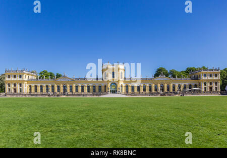 Yellow castle at the Karlswiese in Kassel, Germany Stock Photo - Alamy