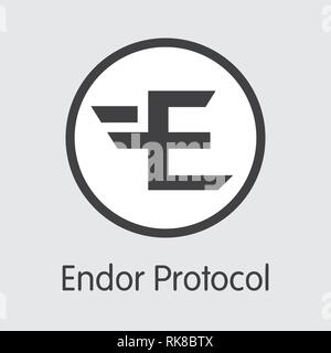 EDR - Endor Protocol. The Logo of Coin or Market Emblem Stock Vector ...