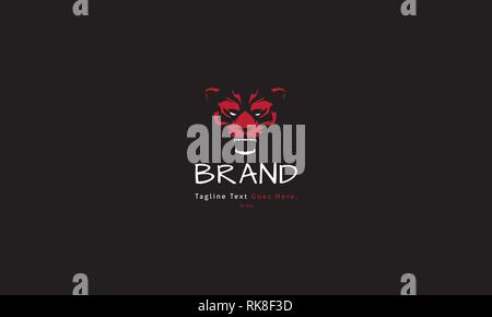 Rage beast animal red white vector logo image Stock Vector Image & Art ...