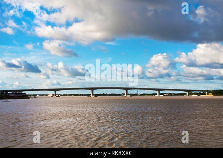 Khan Jahan Ali Bridge over Rupsa or Bhairab River in Khulna, Bangladesh ...
