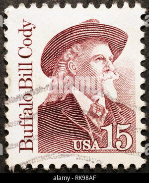 Buffalo Bill Cody on postage stamp of Liberia Stock Photo - Alamy