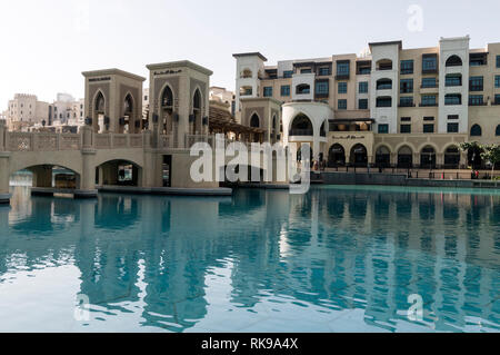 A small footbridge, Souk Al Bahar bridge, connecting the Souk Al Bahar ...