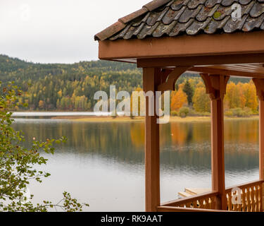 View of the beautiful veranda of the house Stock Photo - Alamy