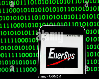 EnerSys company logo seen displayed on smart phone Stock Photo - Alamy