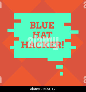 Handwriting text Blue Hat Hacker. Concept meaning Person consulting ...
