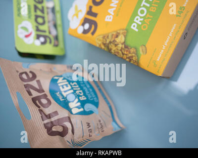 Graze snack food packets, Graze is owned by Nature Delivered Inc Stock ...
