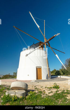 Windmill (moinho) in Albufeira Portugal, taken with a fish eye lens on ...