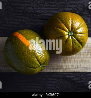 Brown (Dolci) Navel Oranges, discovered and grown in Australia Stock ...