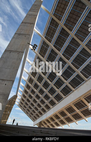 Big solar panel in Barcelona of Spain near the quarter Poblenou Stock ...