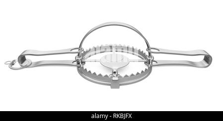 Metal hunting trap Stock Photo - Alamy