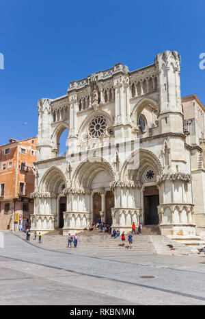 Facade of the historic cathedral in Cuenca, Spain Stock Photo - Alamy