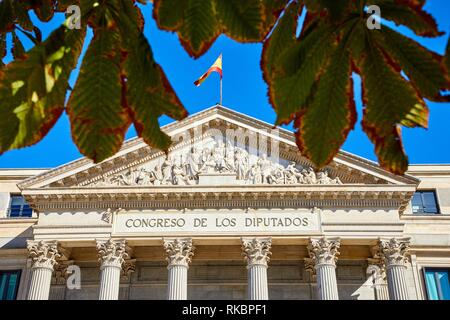 Congress of Deputies or Congreso de los Diputados building, the lower ...
