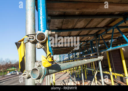 a close up of scaffolding fixing joints Stock Photo - Alamy