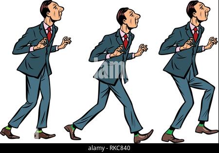 walk, go, going, walking, male, masculine, rough, person, illustration ...