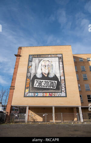 Billy Connolly Mural Artist John Byrne's portrait shows Billy Connolly ...