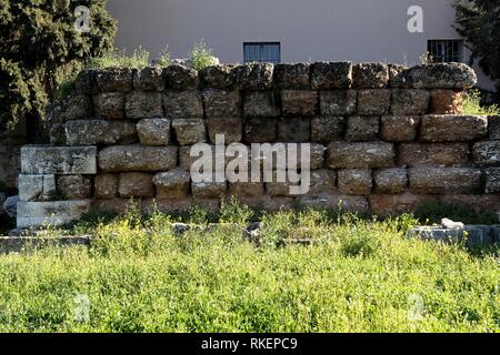 The ancient site of Kerameikos was divided into two parts by the walls ...