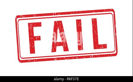 Fail word isolated on white background. Hand drawn lettering. Vector ...