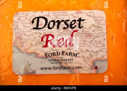 Dorset Red cheddar cheese Stock Photo - Alamy