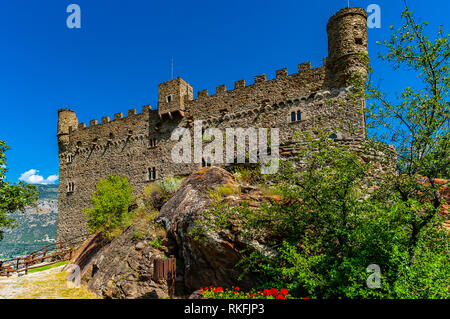 Valle D'Aosta Chatillon Castle Ussel Stock Photo - Alamy