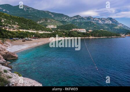 Kamenovo beach in Przno, small resort village on the Adriatic Sea coast ...