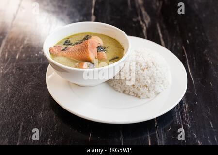 traditional Cambodian khmer fish amok curry meal Stock Photo - Alamy