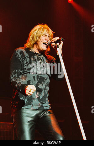 Joe Elliot lead singer in Def Leppard performing at the Brixton Academy ...