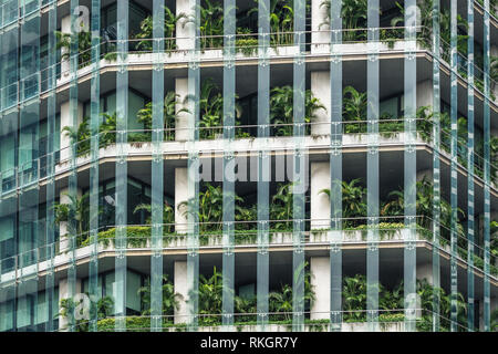 Vertical greening building in Singapore sustainable urbanism Stock ...