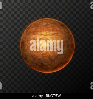 Bright realistic Mercury planet on colorful deep space background with ...