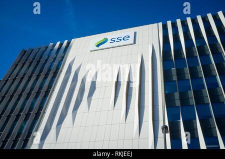 Graphic architectural details and logo on the new SSE Headquarters at 1 ...