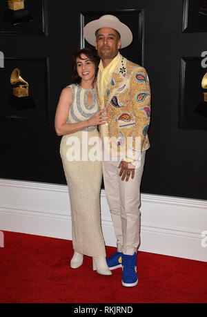 Ben Harper and Jaclyn Matfus at the 61st Annual Grammy Awards held at ...
