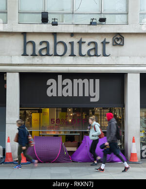 Homeless tents in winter, homelessness, sleeping rough outside camden ...