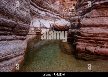 Stream-polished Cambrian Muav Limestone ledges in Matkatamiba Canyon ...