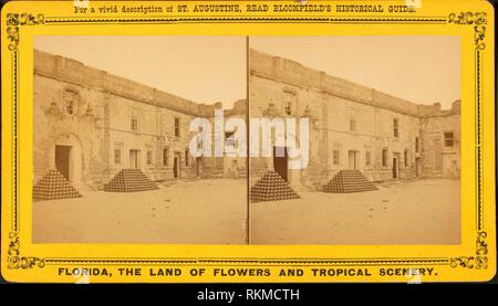 Interior view of the Old Spanish Fort, at St. Augustine, Florida ...