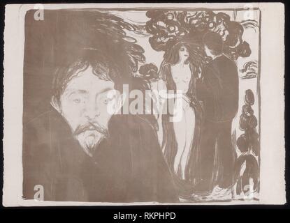 Jealousy by Edvard Munch (1863-1944), oil on canvas, 1895 Stock Photo ...