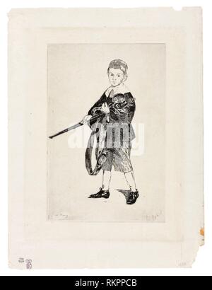 The Boy with a Sword. Edouard Manet (French, 1832-1883). Etching Stock ...