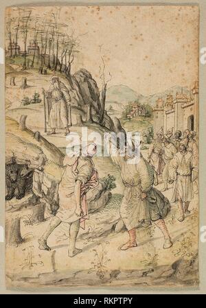 The Mocking of Elisha, c. 1500 Stock Photo - Alamy