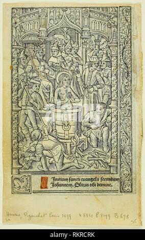 The Martyrdom of Saint John the Evangelist (recto), and December ...