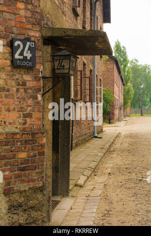 Block No 24 in Auschwitz Birkenau concentration camp Auschwitz section ...