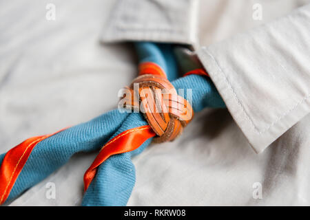 scout scarf and woggle . Concept is learning Scout subject Stock Photo ...