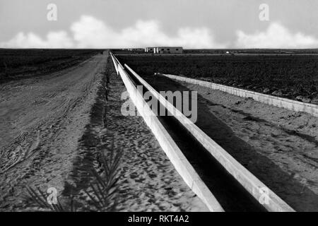 Libya, Sahara desert, irrigation system Stock Photo - Alamy
