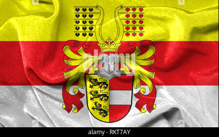 Realistic flag of Carinthia on the wavy surface of fabric. Perfect for ...